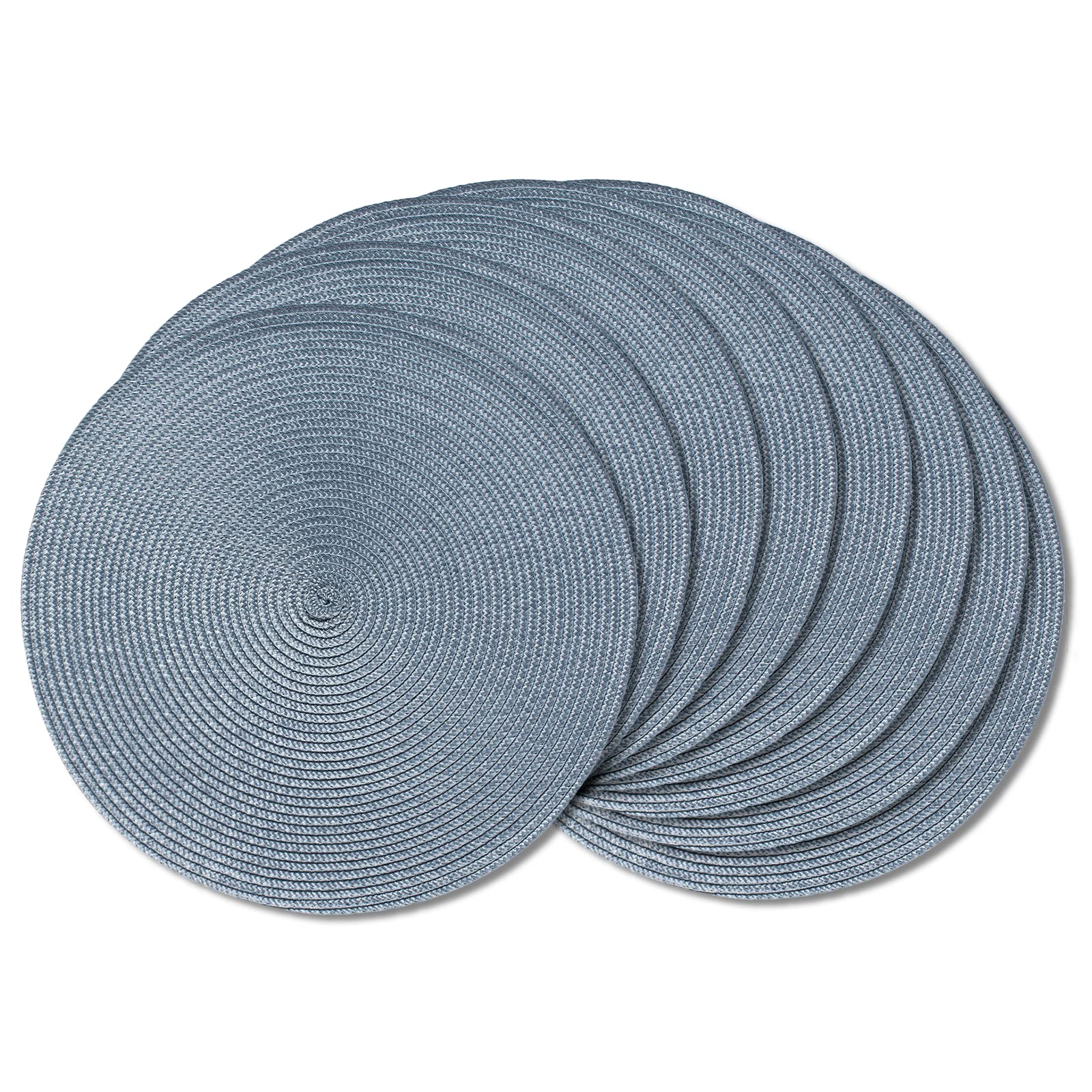 AHHFSMEI Round Braided Placemats 15 Inch Round Table Mats for Dining ...