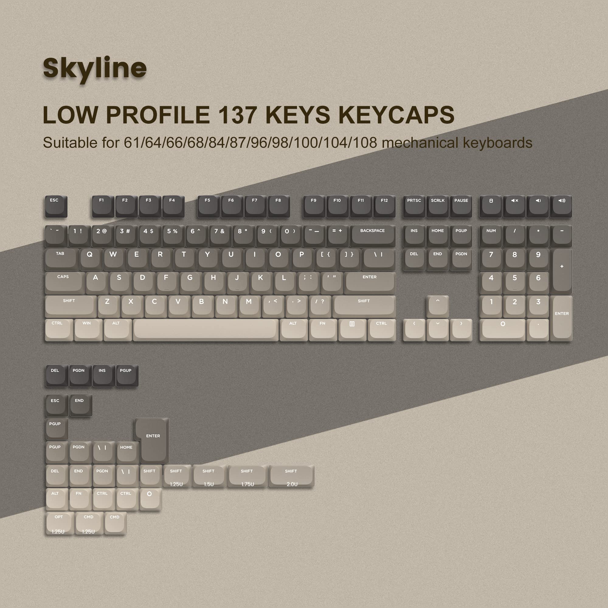Mua SDYZ XVX Low Profile Keycaps - Custom Keycaps, Gradient PBT Keycaps ...