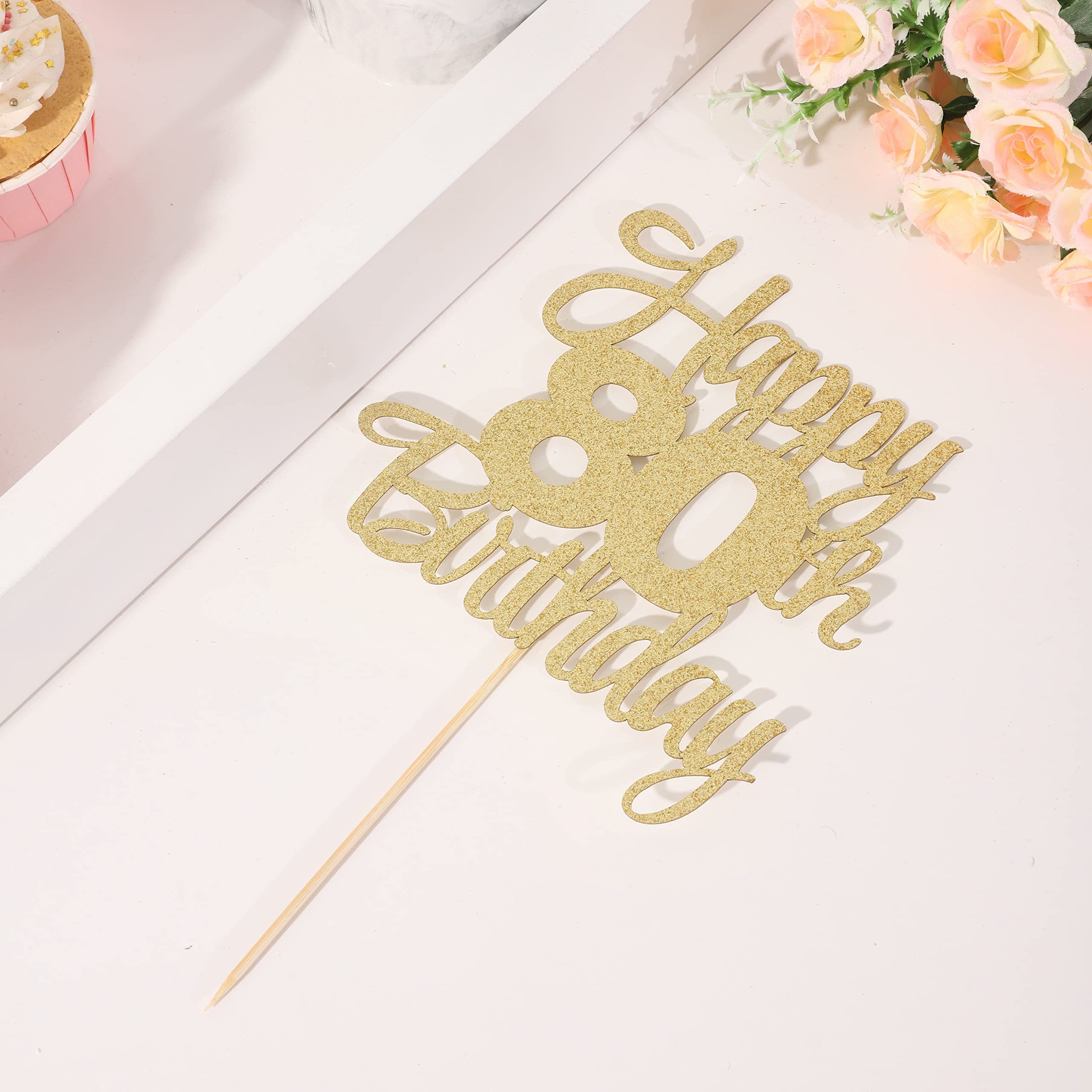Mua Happy 80th Birthday Cake Topper - 80th Anniversary Cake Topper ...