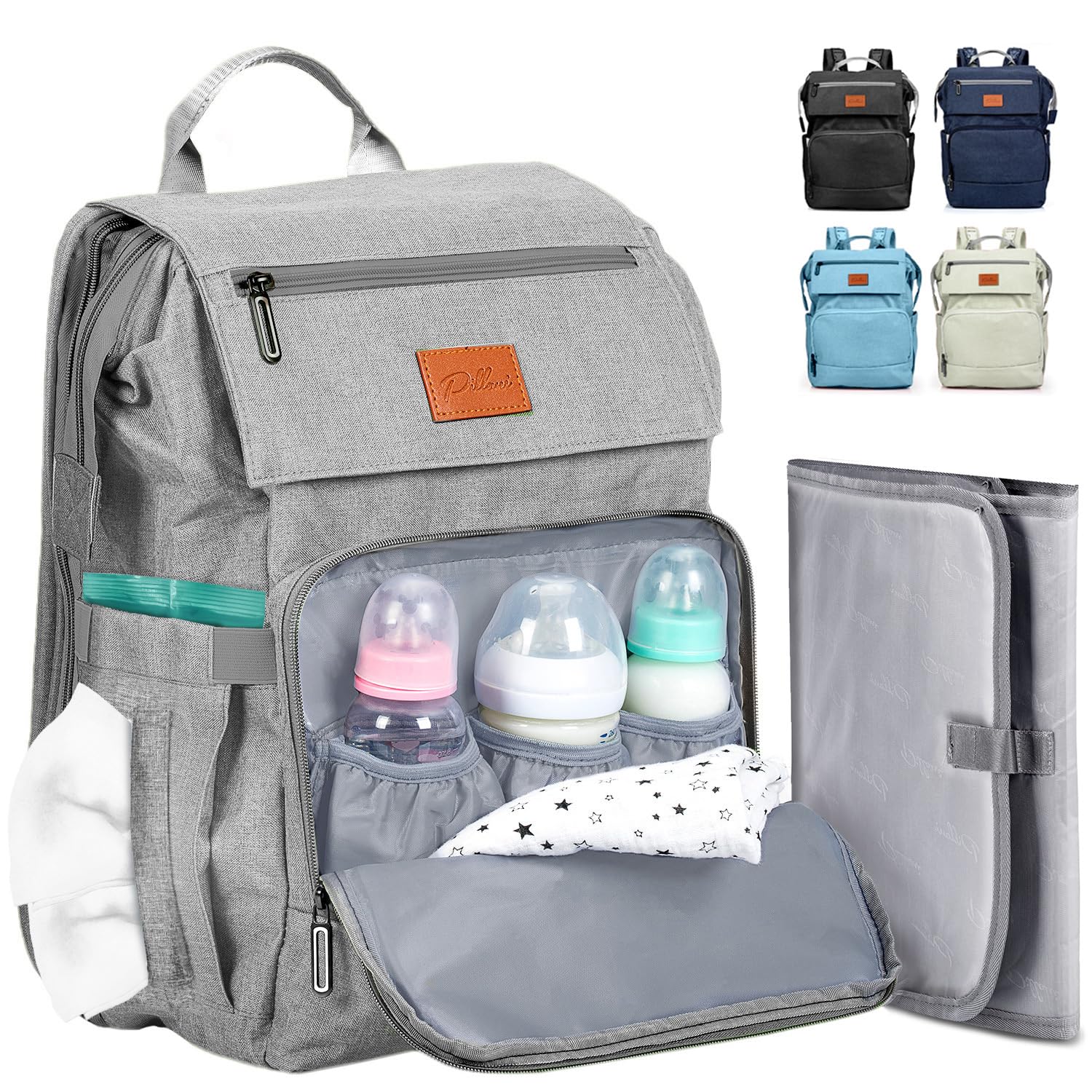 PILLANI Baby Diaper Bag Backpack - Large Bag for Boys & Girls - Diaper ...