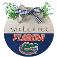 Amazon.com: Florida Gators Wooden Wreath Welcome Sign Officially ...