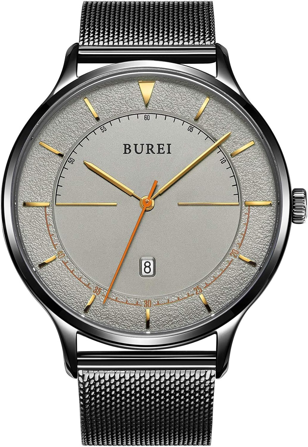 BUREI Unisex Reloj Ultra Delgado Minimalista Relojes de Pulsera con ...