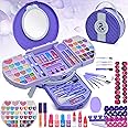 Kids Makeup Kit for Girl - 66 PCS Makeup for Kids with Dresser Vanity ...