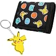 Amazon.com: Pokemon Wallet and Keychain Set for Kids Trifold Wallet ...