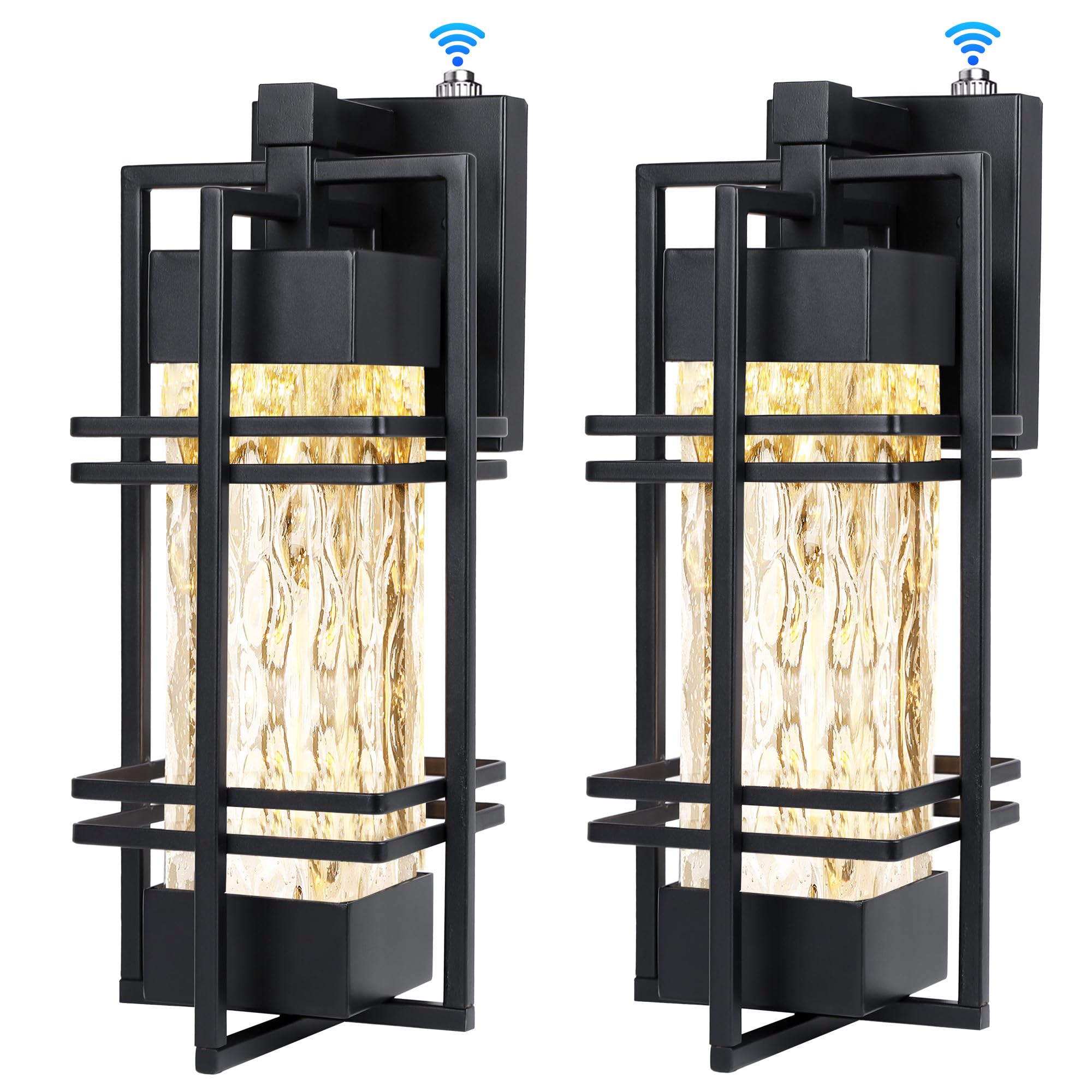 Dusk to Dawn Outdoor Front Porch Light Fixtures Wall Mount,2 Pack Sensor Exterior Lighting ...