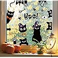 Amazon.com: JarThenaAMCS Halloween Window Clings Black Cat Window ...