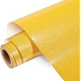 Amazon.com: WRAPXPERT Yellow Glitter HTV Heat Transfer Vinyl Roll ...