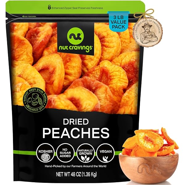 Soft Chewy Sliced Tropical Fields Dried Peaches Snack Tropical Fields ...