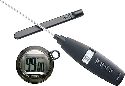 Amazon.com: French Cafe by BonJour Chef's Thermometer and Kitchen Timer ...