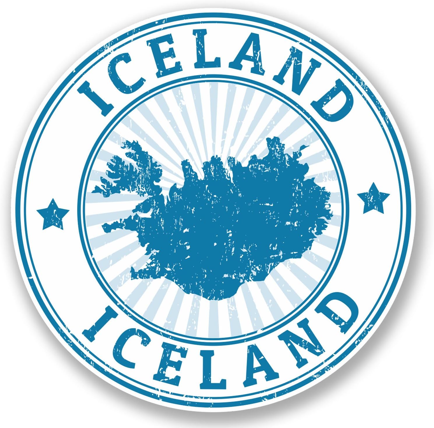 2 x Iceland Vinyl Sticker iPad Laptop Car Luggage Travel Tag Map Flag ...