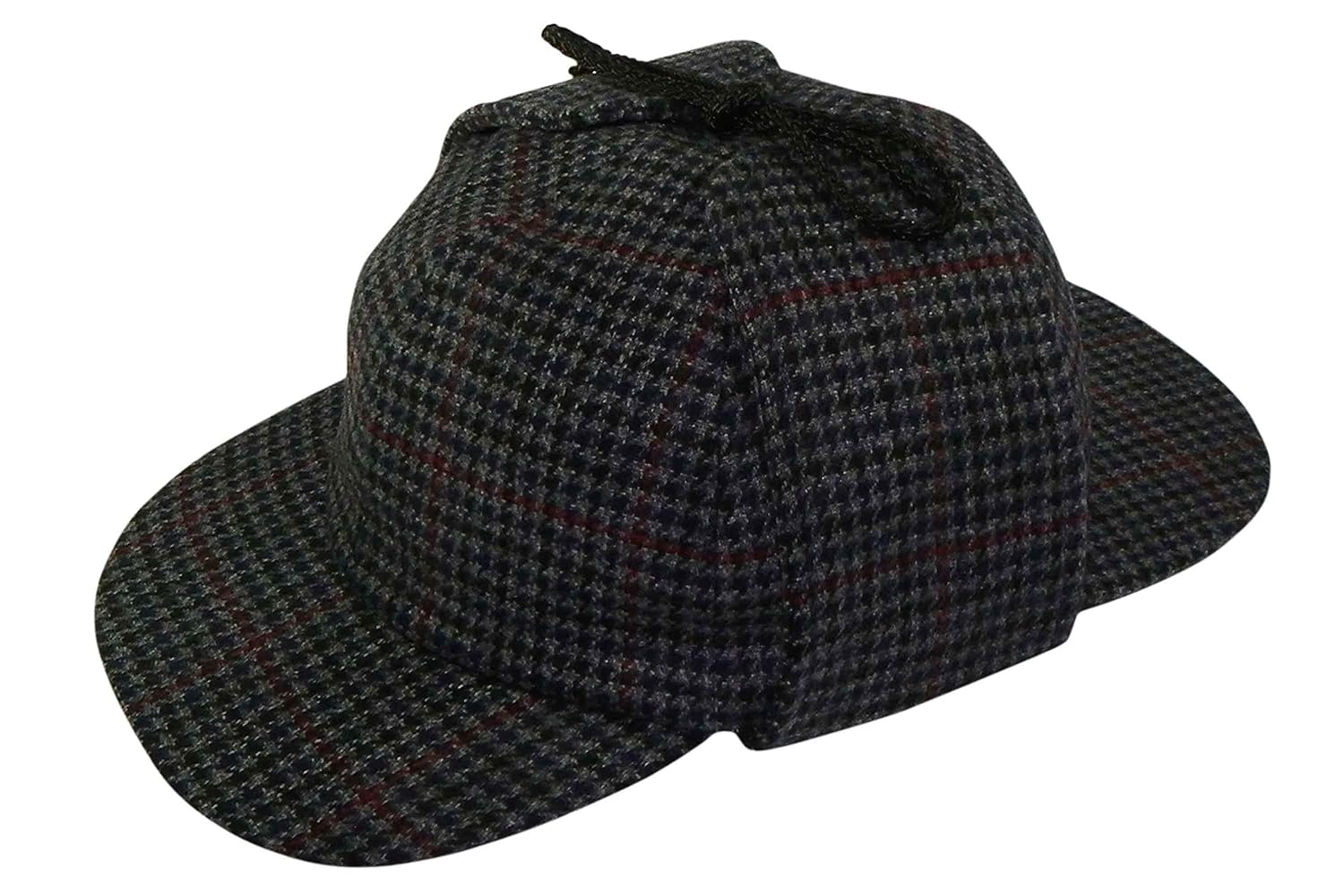 PASQUALE CUTARELLI Mens Wool Tweed Deerstalker Hat Grey Medium 57cm ...
