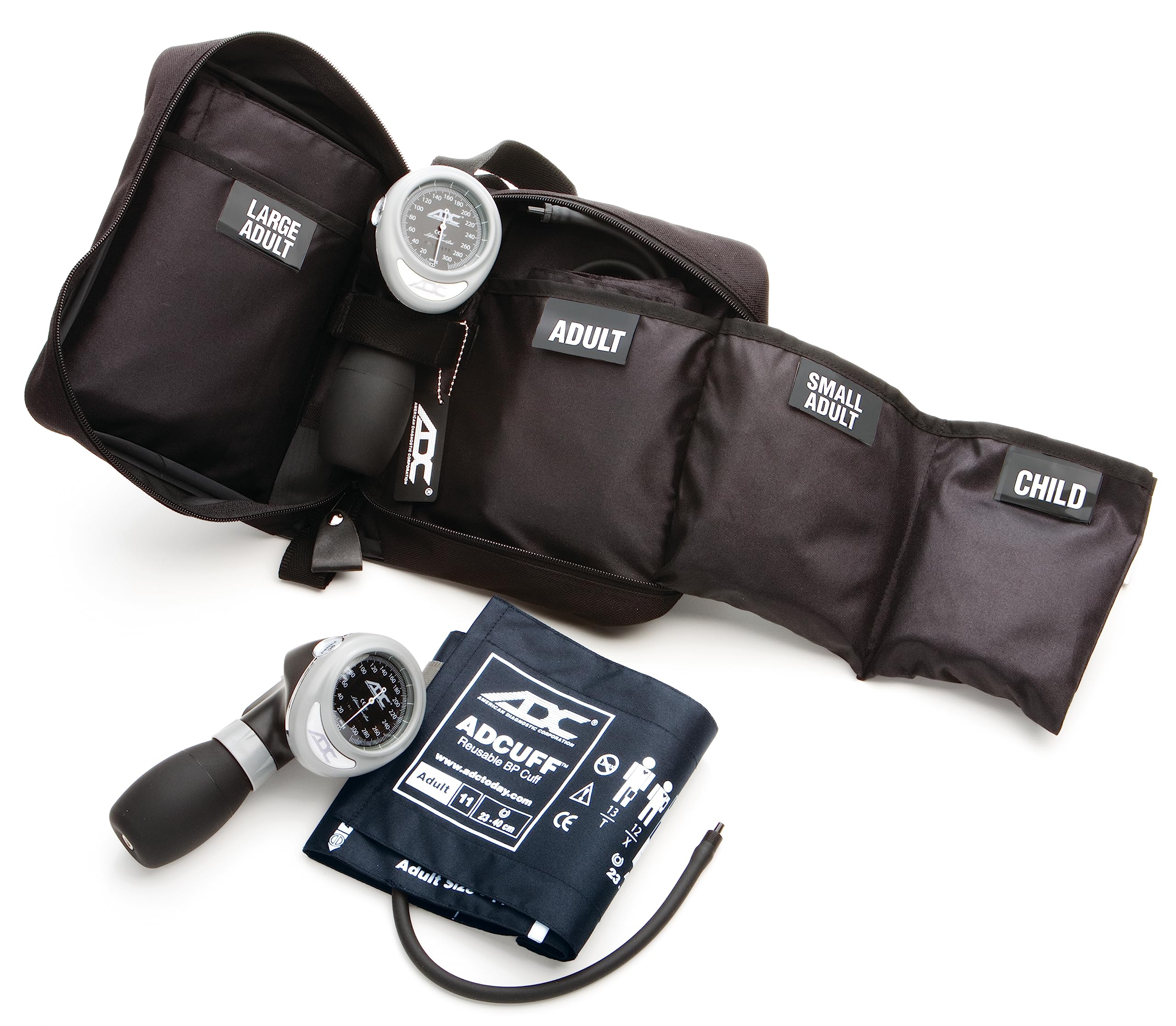 ADC - 732DB Multikuf 732 4-Cuff EMT Kit with 804 Portable Palm Aneroid ...