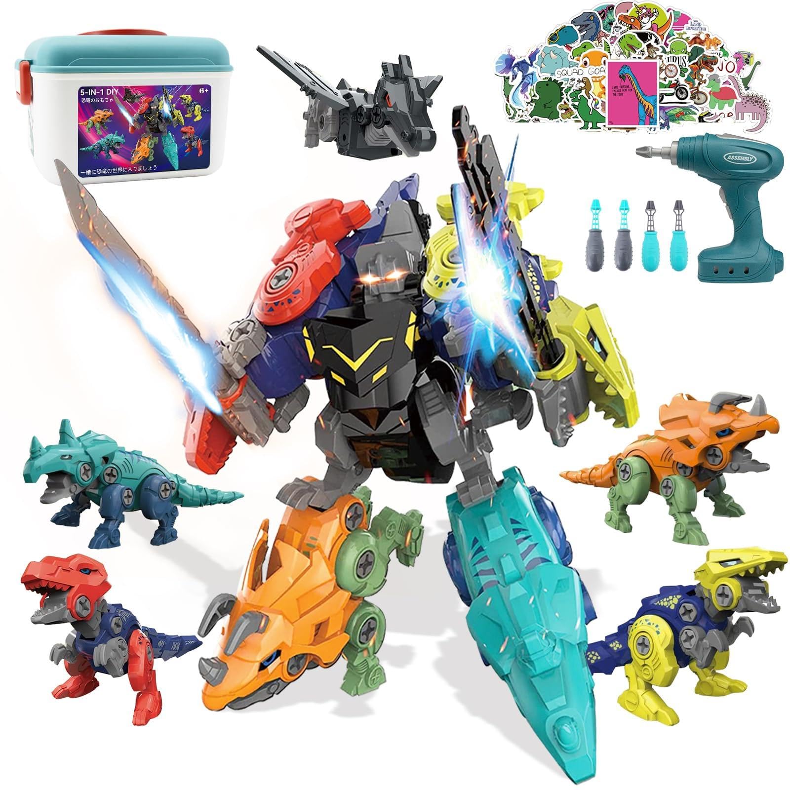 Mua YINGT Dinosaur Toy, 5-in-1 Assembly, Combined Set, Includes 50 ...