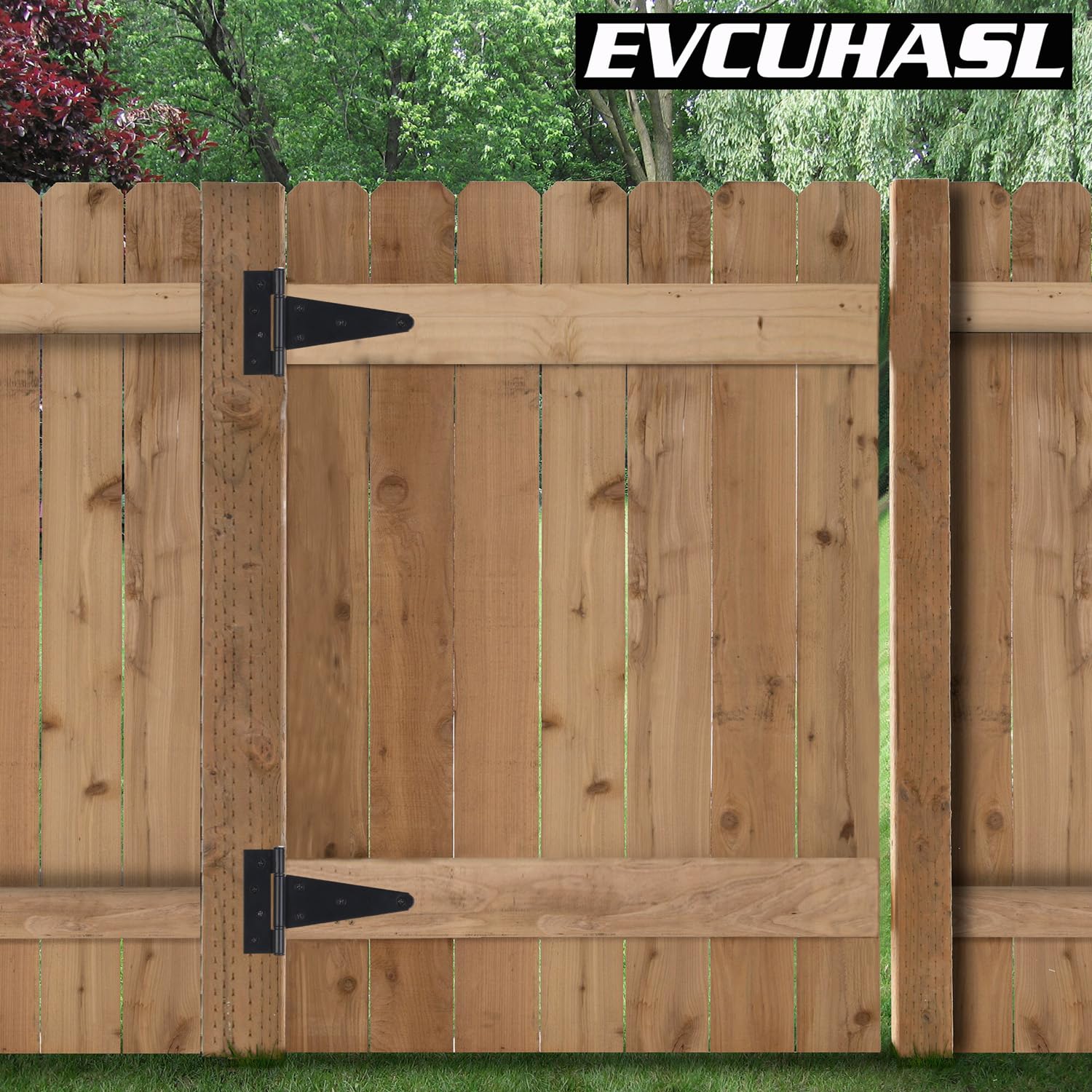EVCUHASL 8 Inch T-Strap Gate Hinges, Shed Barn Door Hinges Heavy Duty ...