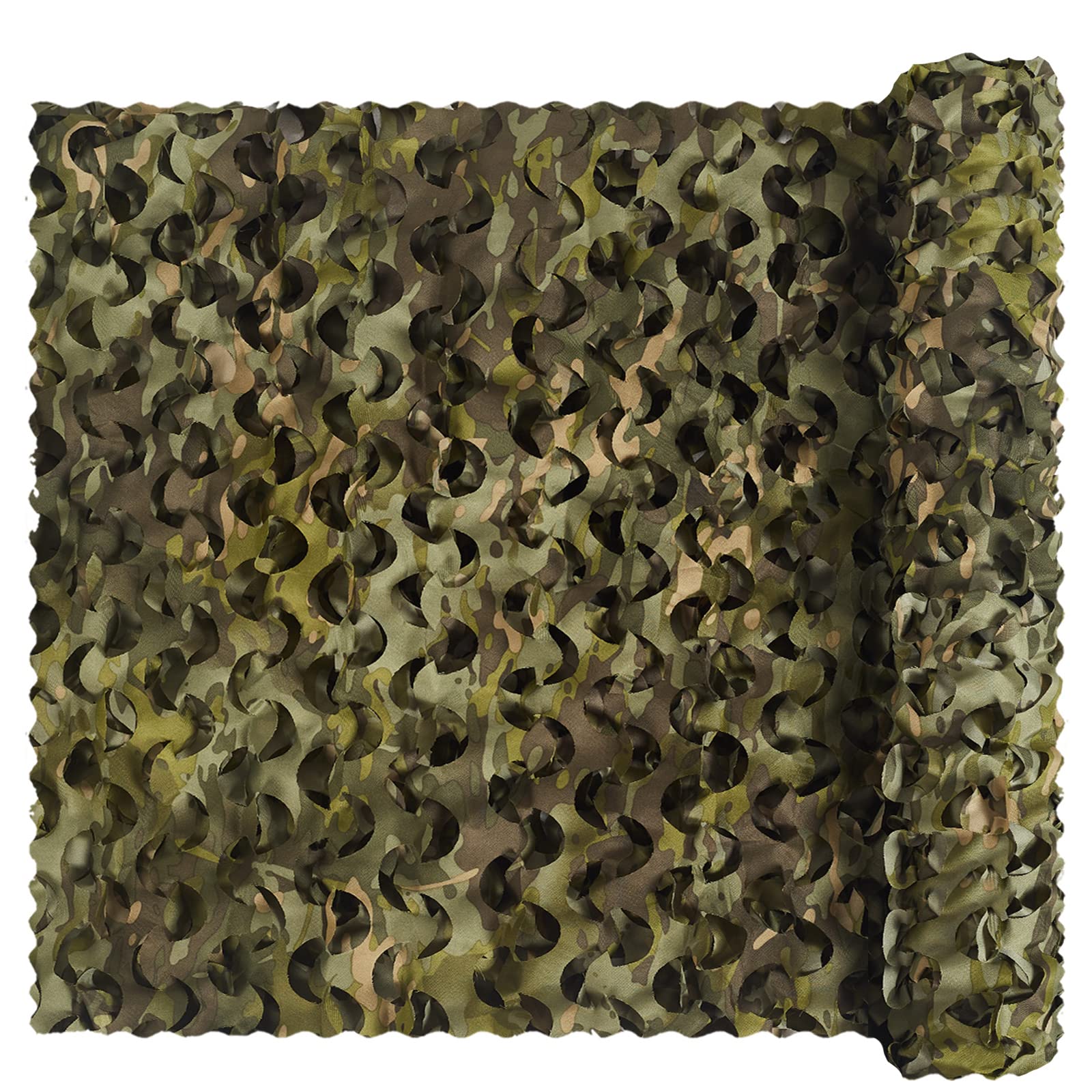 Senmortar Camo Netting, Bulk Roll Camouflage Netting Woodland Army Camo ...