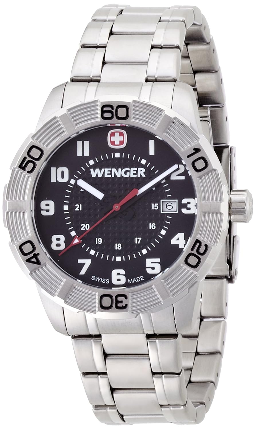 Wenger Herren-Armbanduhr XL Roadster Analog Quarz Edelstahl 01.0851.102 ...