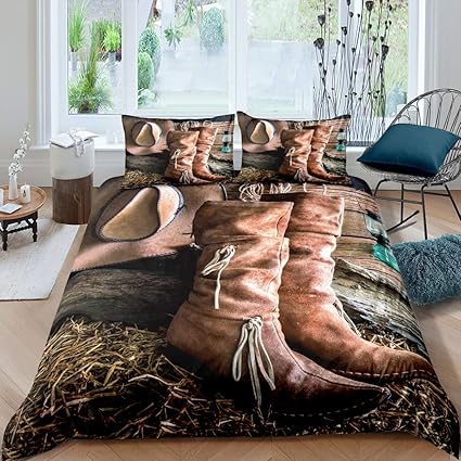 Western Cowboy Bedding Set for Girls Boys Children Western Style ...