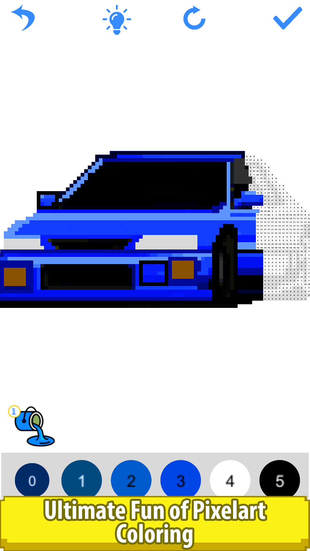 Racing Cars Pixel Art - Paint by Number, Sandbox Coloring Pages:Amazon ...