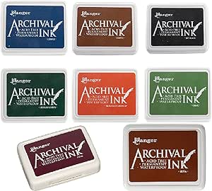 Amazon.com: Ranger Archival Ink Pads - Set of 8 Full Size Pads: Home ...