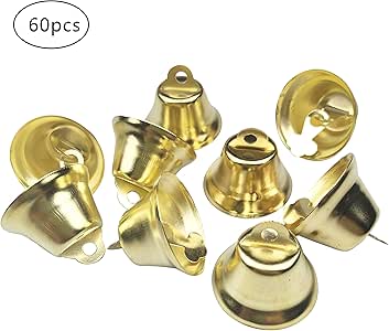 Amazon.com: 60PCS 26mm/1inch Gold Bells Mini Liberty Bells for Crafts ...