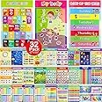 Amazon.com: 32 Set Educational Posters for toddlers And Kids - Alphabet ...
