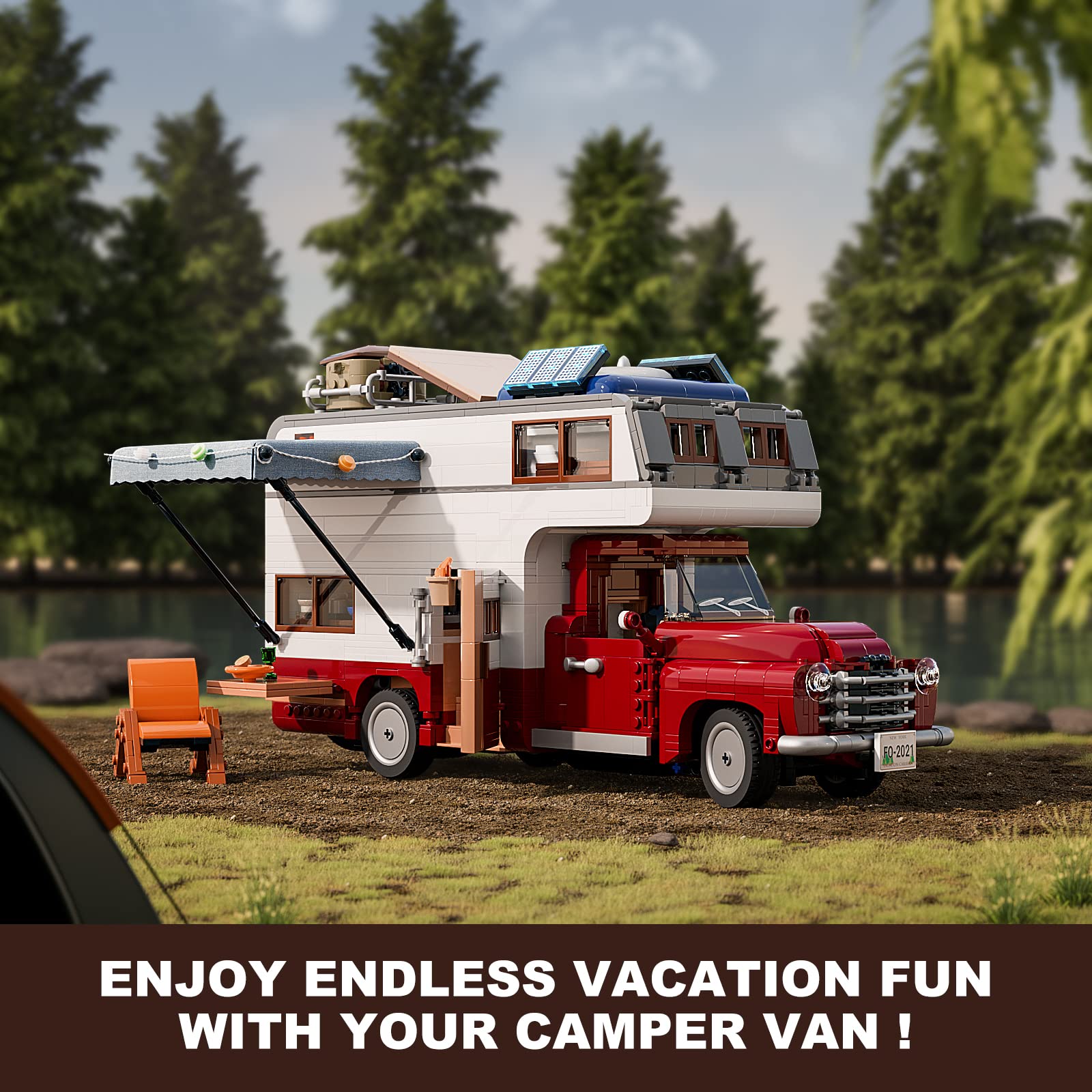 Mua FUNWHOLE Lighting Camper-Van Building Set - Camper Vehicles ...