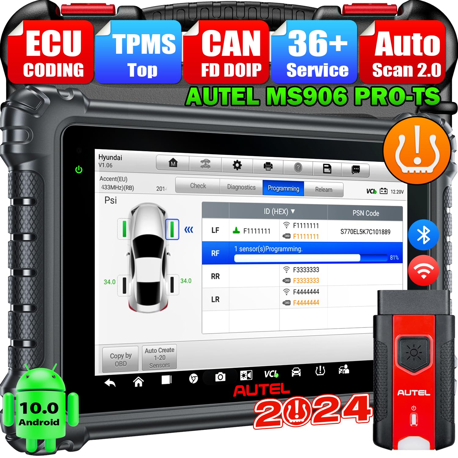 Mua Autel MaxiSYS MS906 PRO-TS, 2024 Up of MS906 Pro MP900TS MP900BT ...