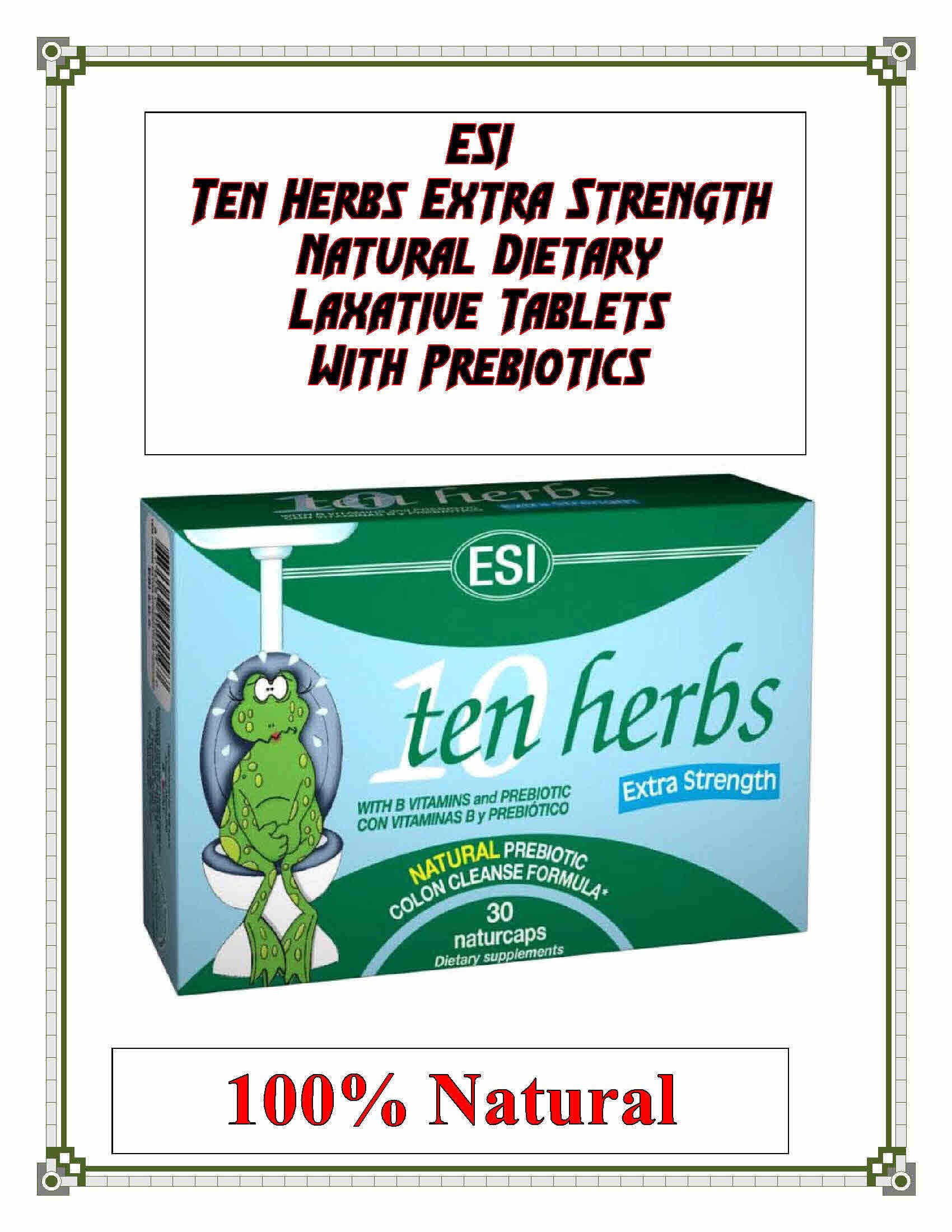 Amazon.com: ESI Ten Herbs, Original Formula, 40 Tablets: Health ...