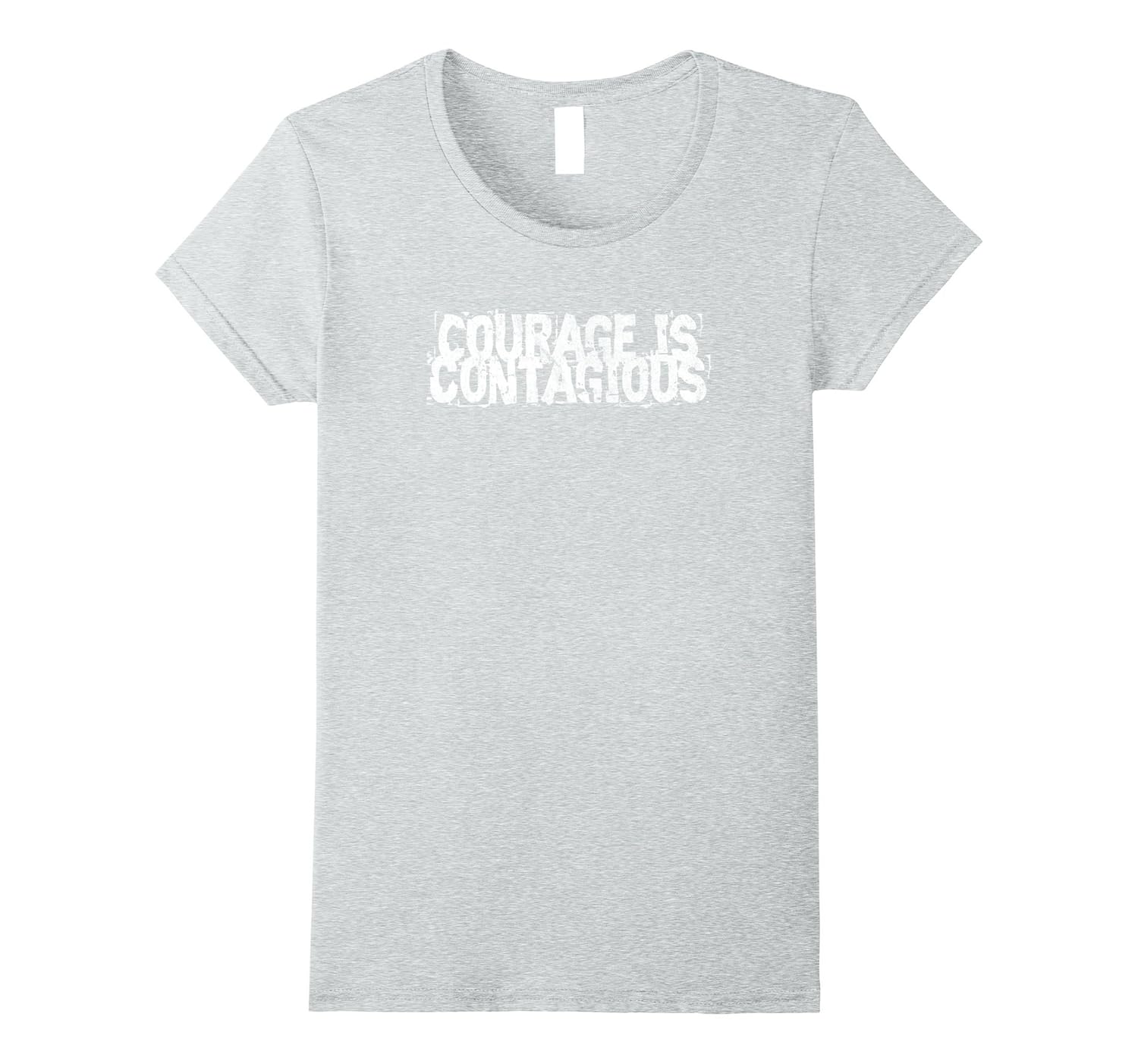 Purple Heart Shirt – Courage Is Contagious – White Text
