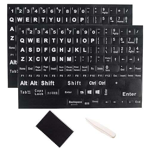 English Keyboard Stickers Full Set Big Letter, Universal PC Computer ...
