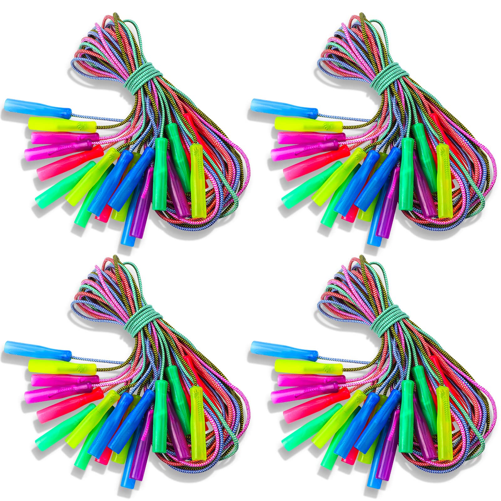 Honoson 100 Pcs Rainbow Jump Rope Bulk Valentines Day Gifts for Kids 7 ...