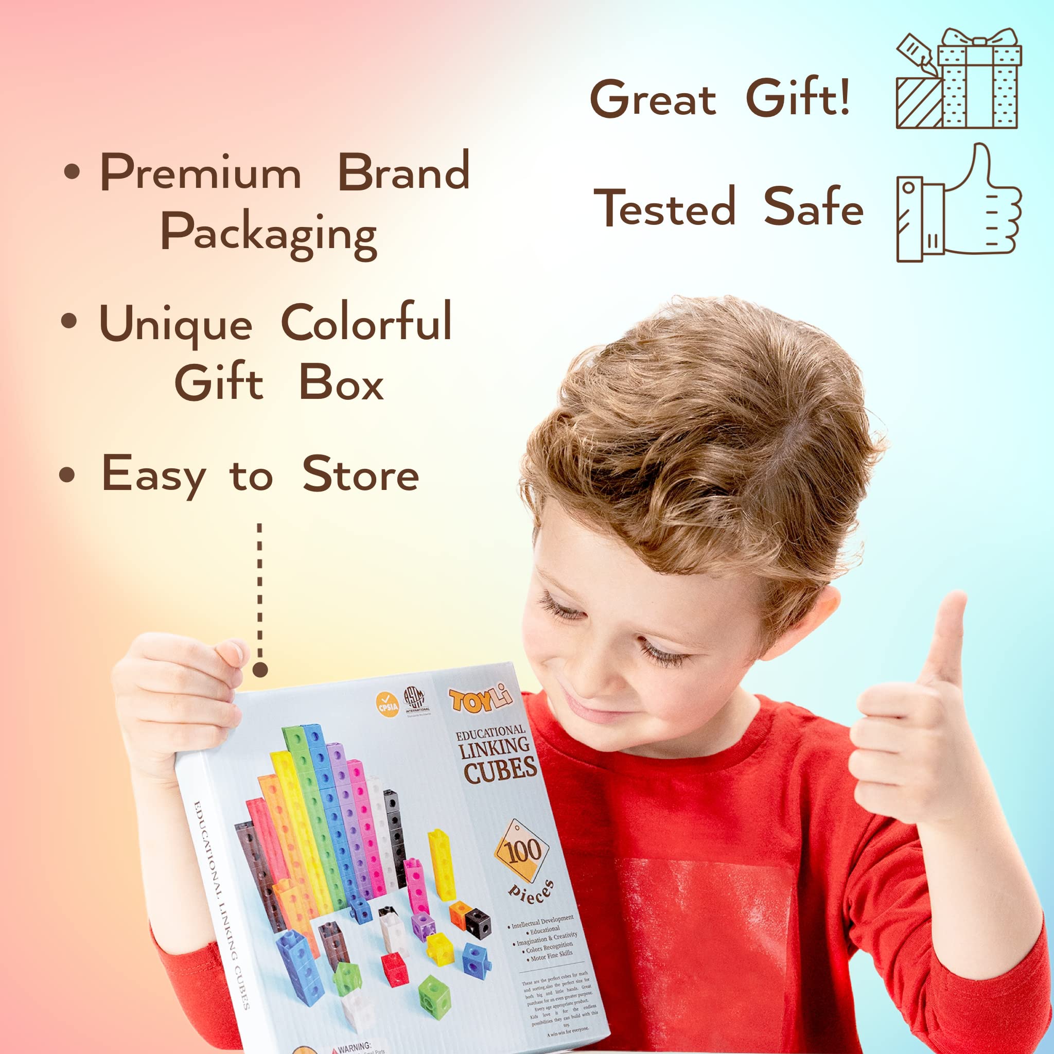 Mua 100 Piece Linking Cubes Set Counting Blocks Stem Connecting Blocks Math Link Cubes Math