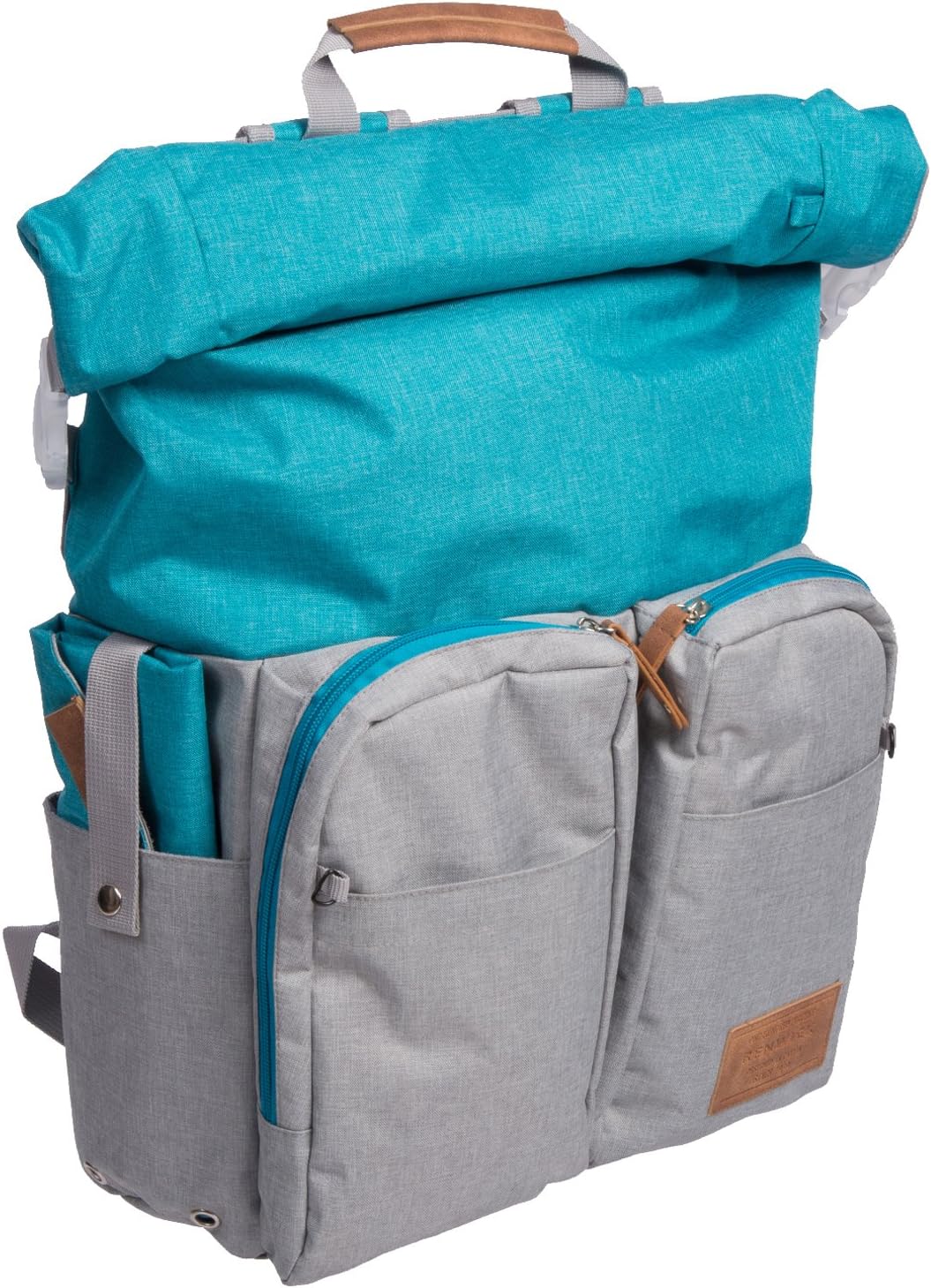 Renwick Roll Top Backpack with Laptop Sleeve and Chord Organizer Pink ...