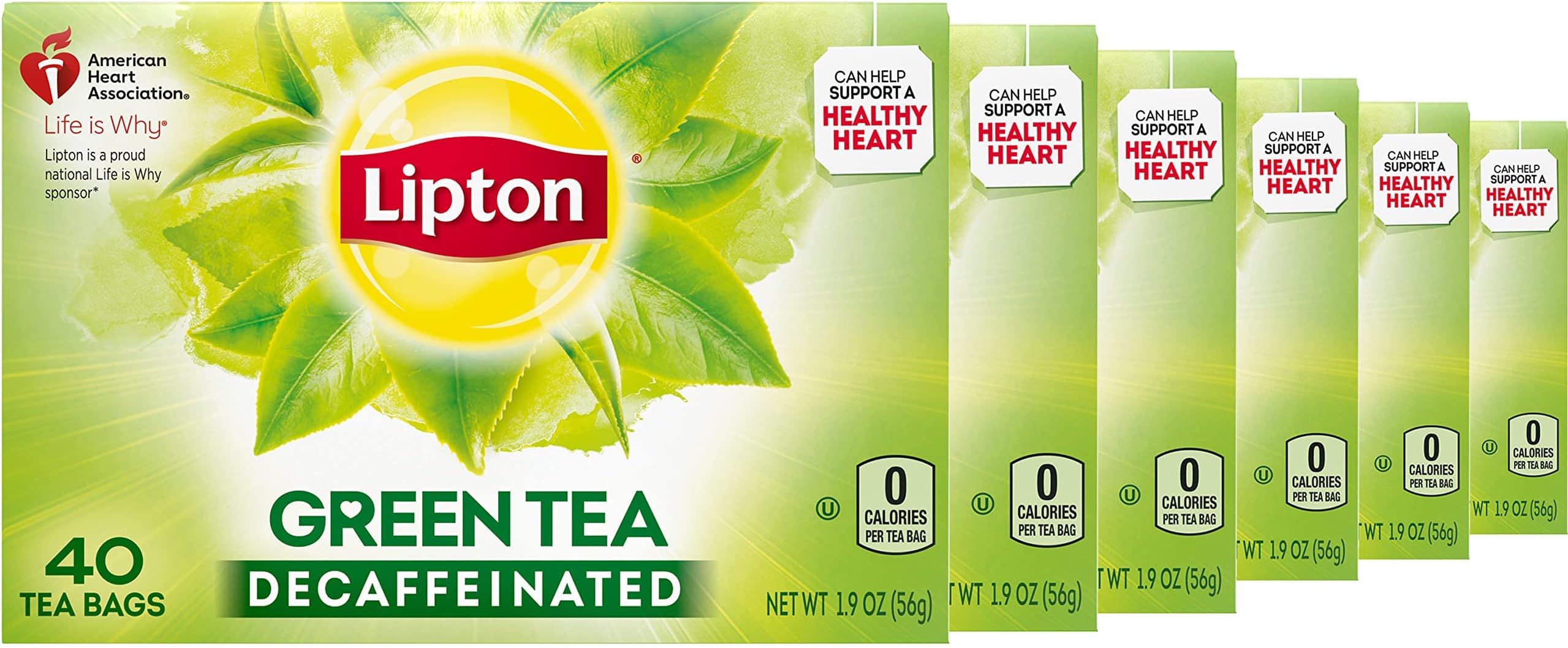 Lipton Decaffeinated Green Tea Bags for Health and Wellness, Hot or ...