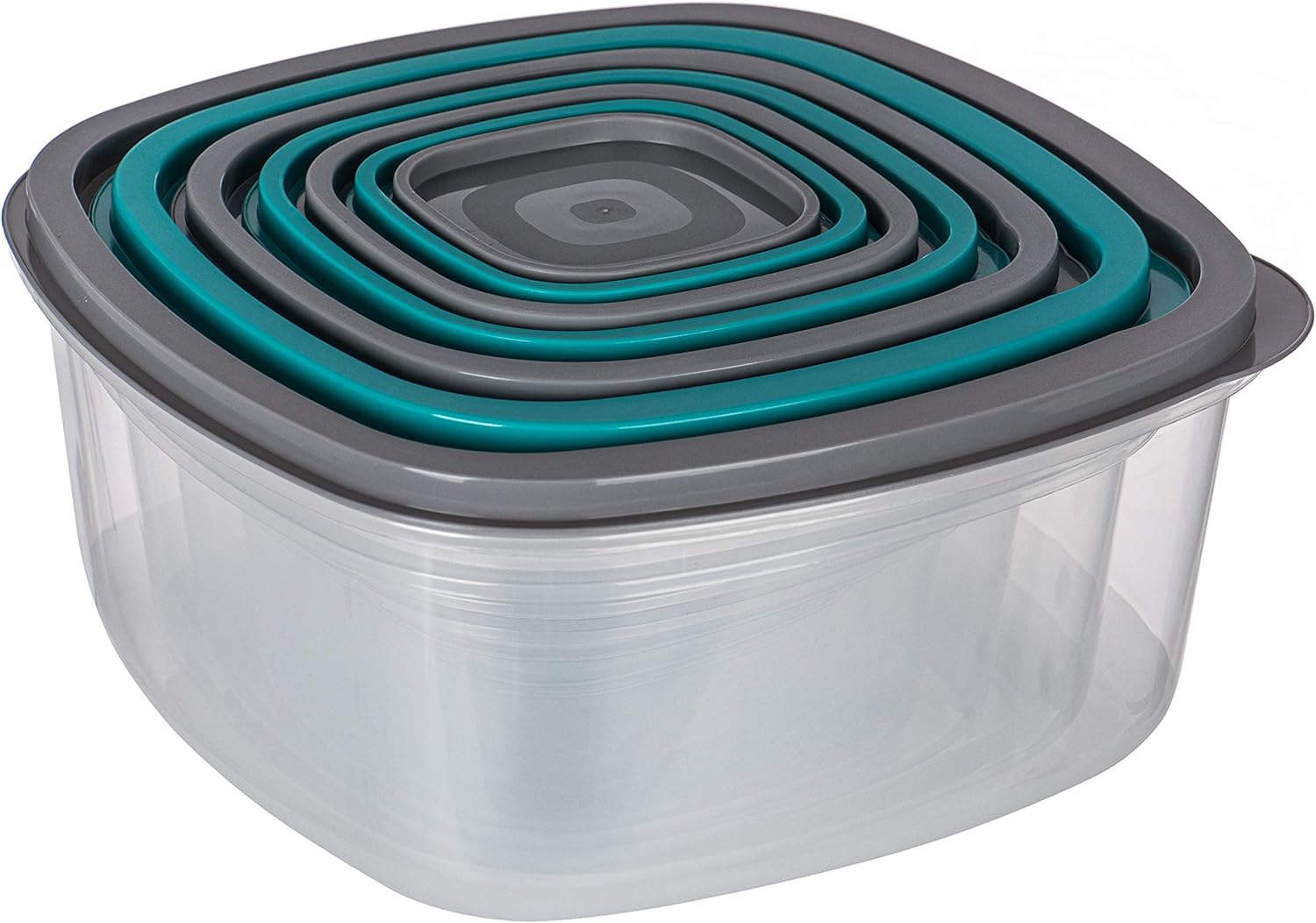 FiNeWaY 7pc Nesting Stackable Food Storage Containers Box with Airtight ...