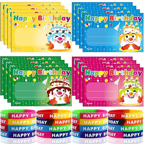 Junkin 32 Pcs Star Student Certificate Award Wristband Happy Birthday ...