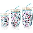 Amazon.com: KJQJLY 3 Reusable Iced Coffee Sleeves for Iced Coffee Cups ...