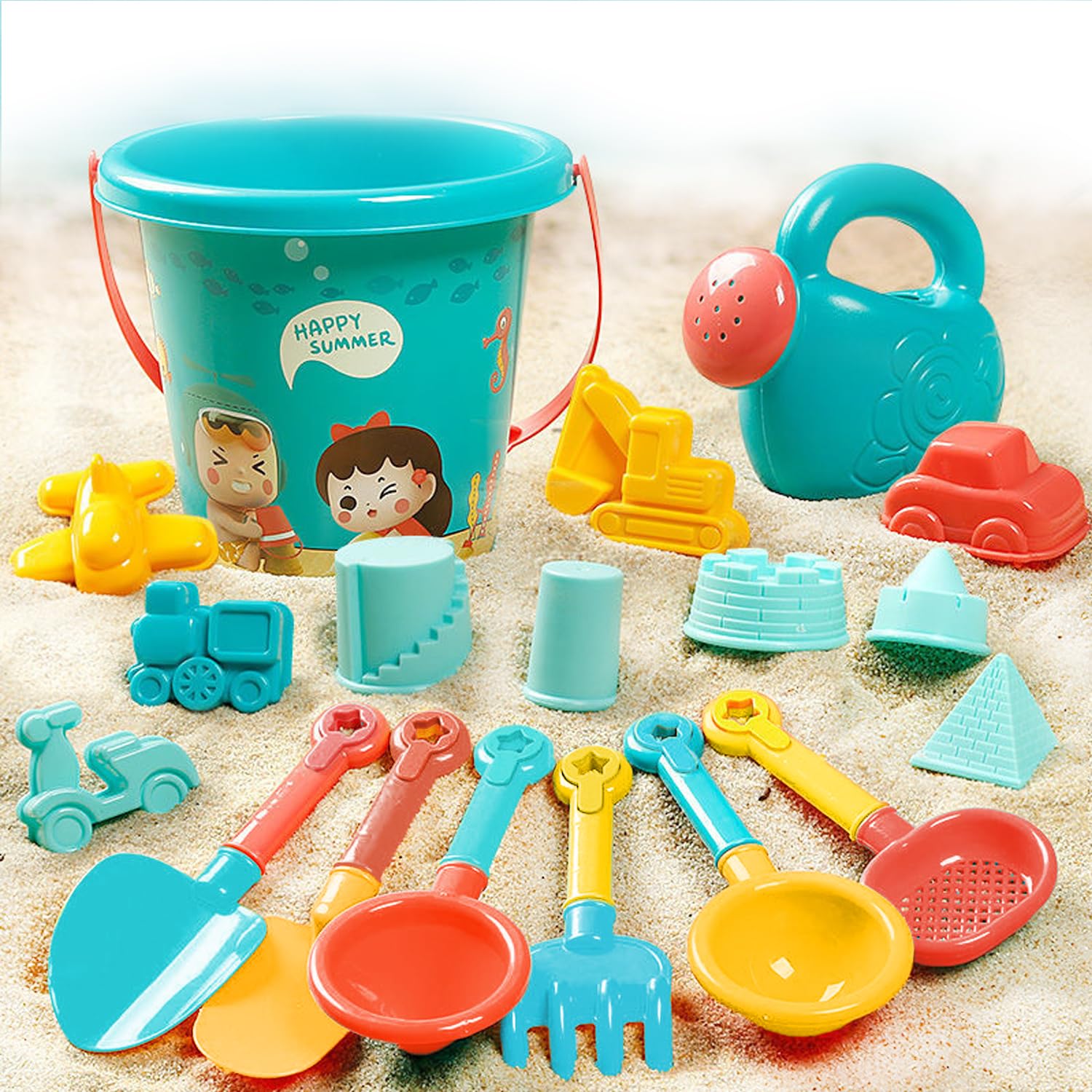 Tiny Size Beach Toys for Kids Ages 4-8 - Beach Bucket Sand Molds Beach ...