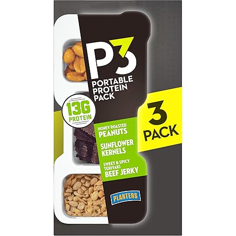 Planters P3 Honey Roasted Peanuts, Sweet And Spicy Teriyaki Beef Jerky ...