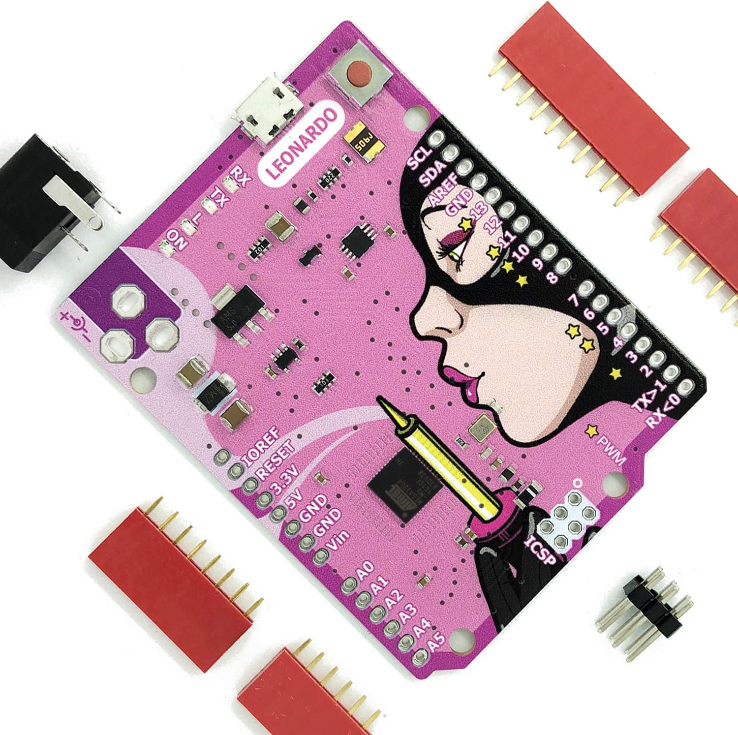 Amazon.com: ElectroCookie Leonardo R3 ATmega32u4 Board for DIY Arduino ...