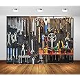 Amazon.com : BELECO 8x6ft Fabric Workshop Tools Backdrop Garage ...