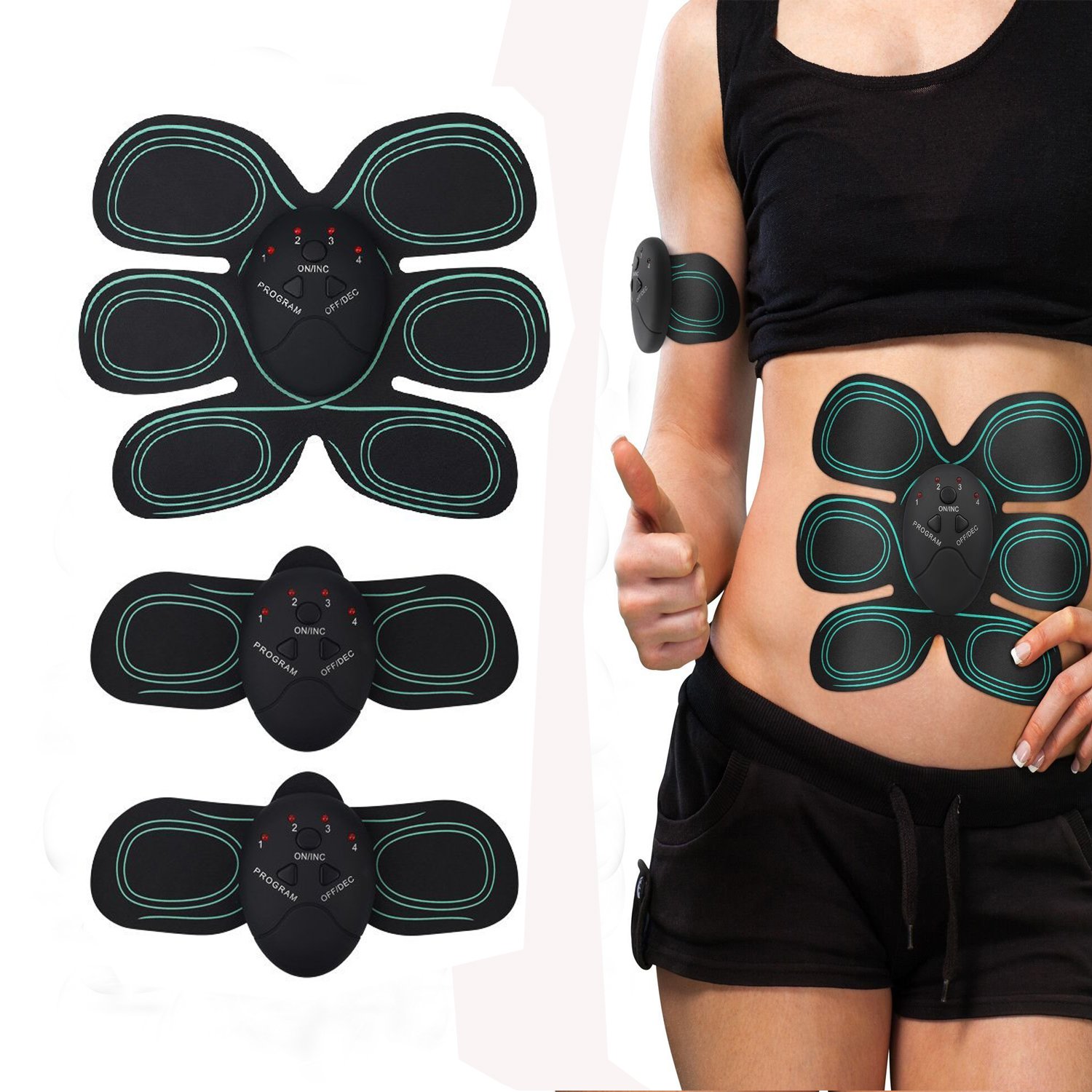 EMS Abs Trainer, HARPIMER Abdominal Toning Belts Fitness Slimming Body ...