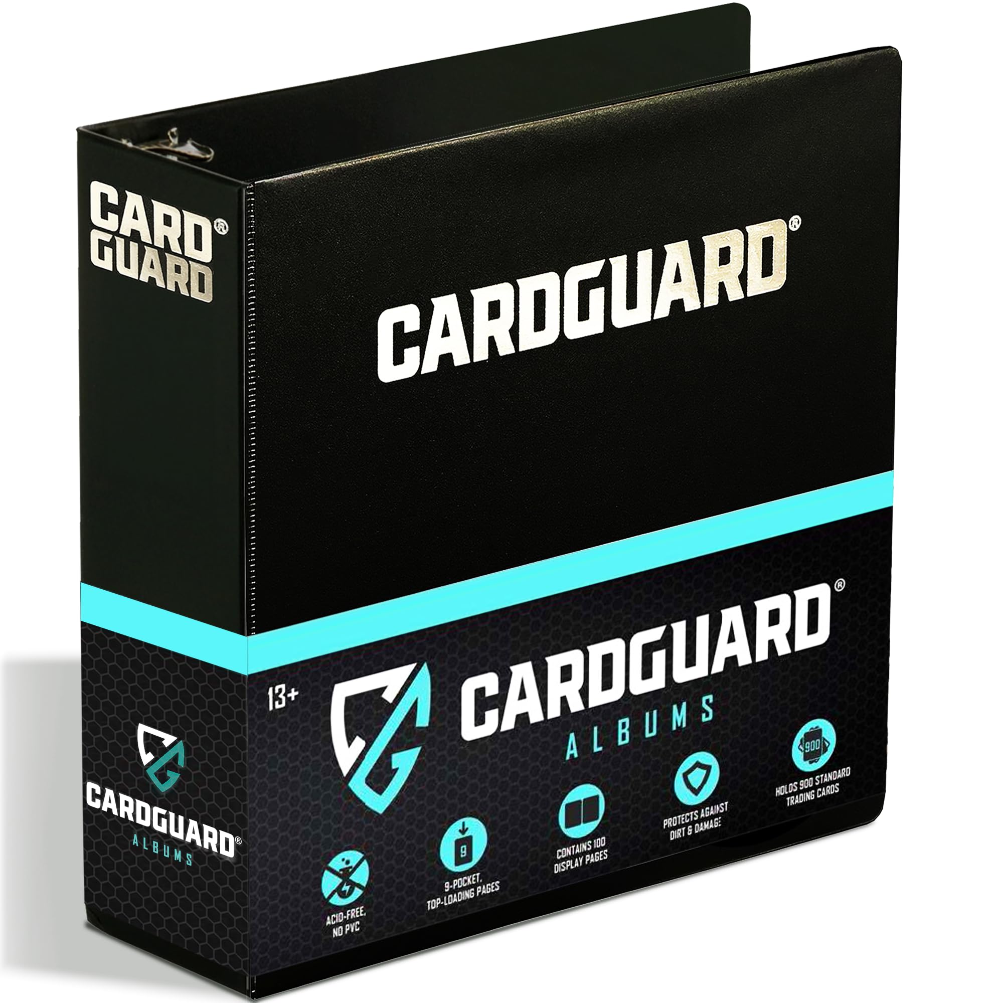 CardGuard Premium 3” Trading Card Binder – 100 Side-Loading Pages 9 ...