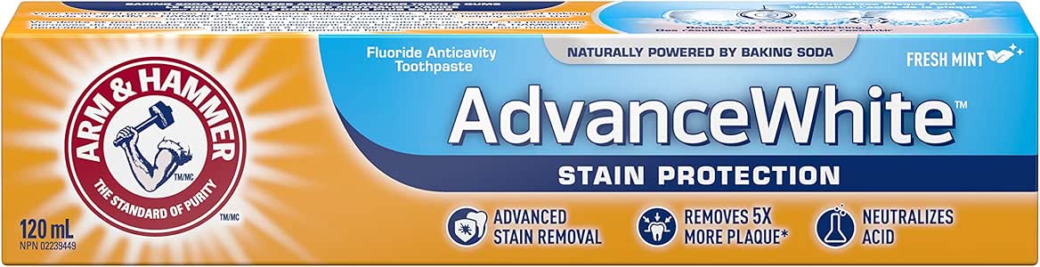 ARM & HAMMER Advance White Extra Stain Protection Toothpaste, 120-ml ...