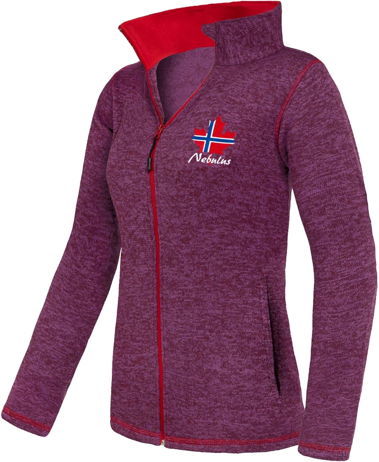 Nebulus Fleecejacke Chios Damen (Model: P5182 - Damen, lila-rot; Größe ...