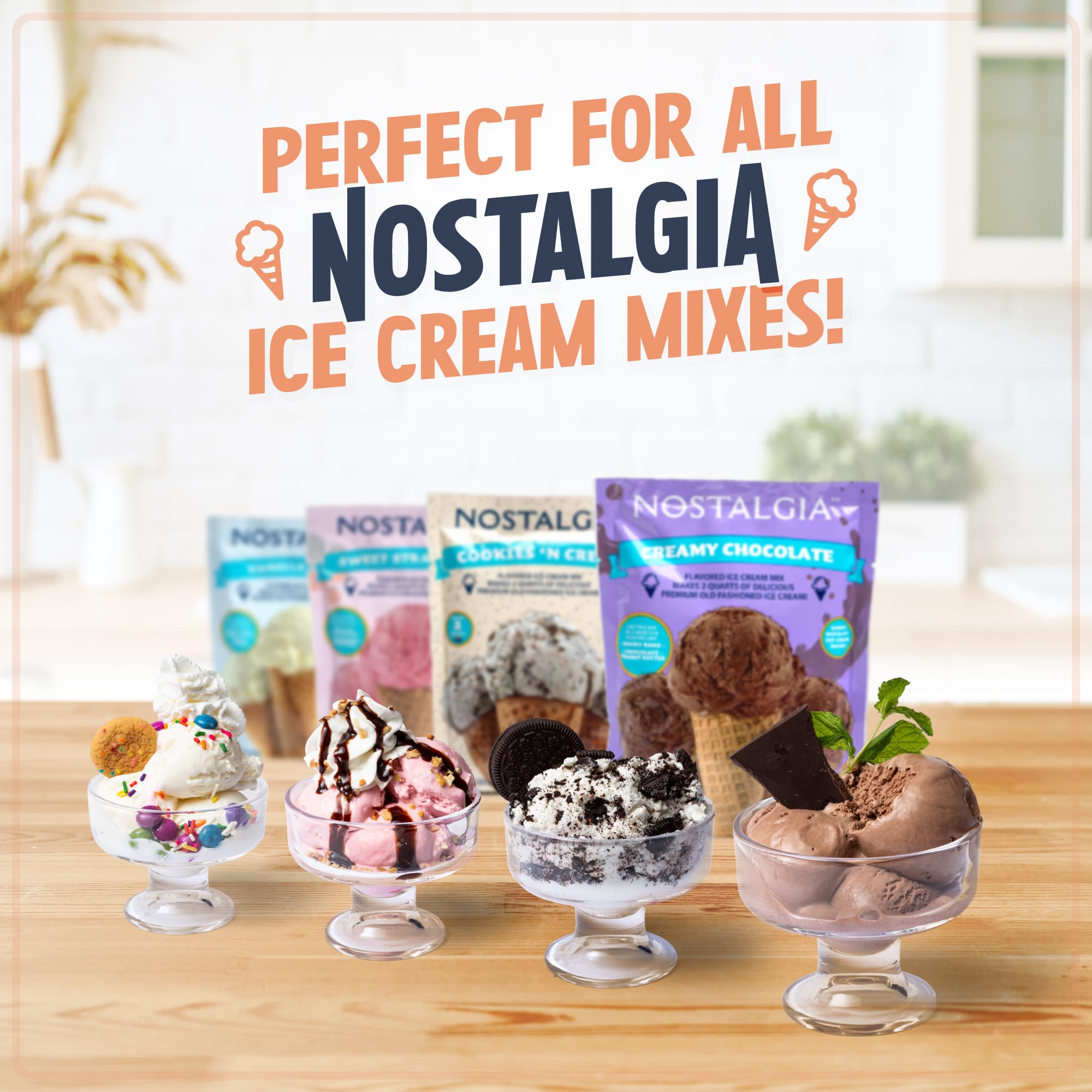 Mua Nostalgia Electric Ice Cream Maker - Old Fashioned Soft Serve Ice ...