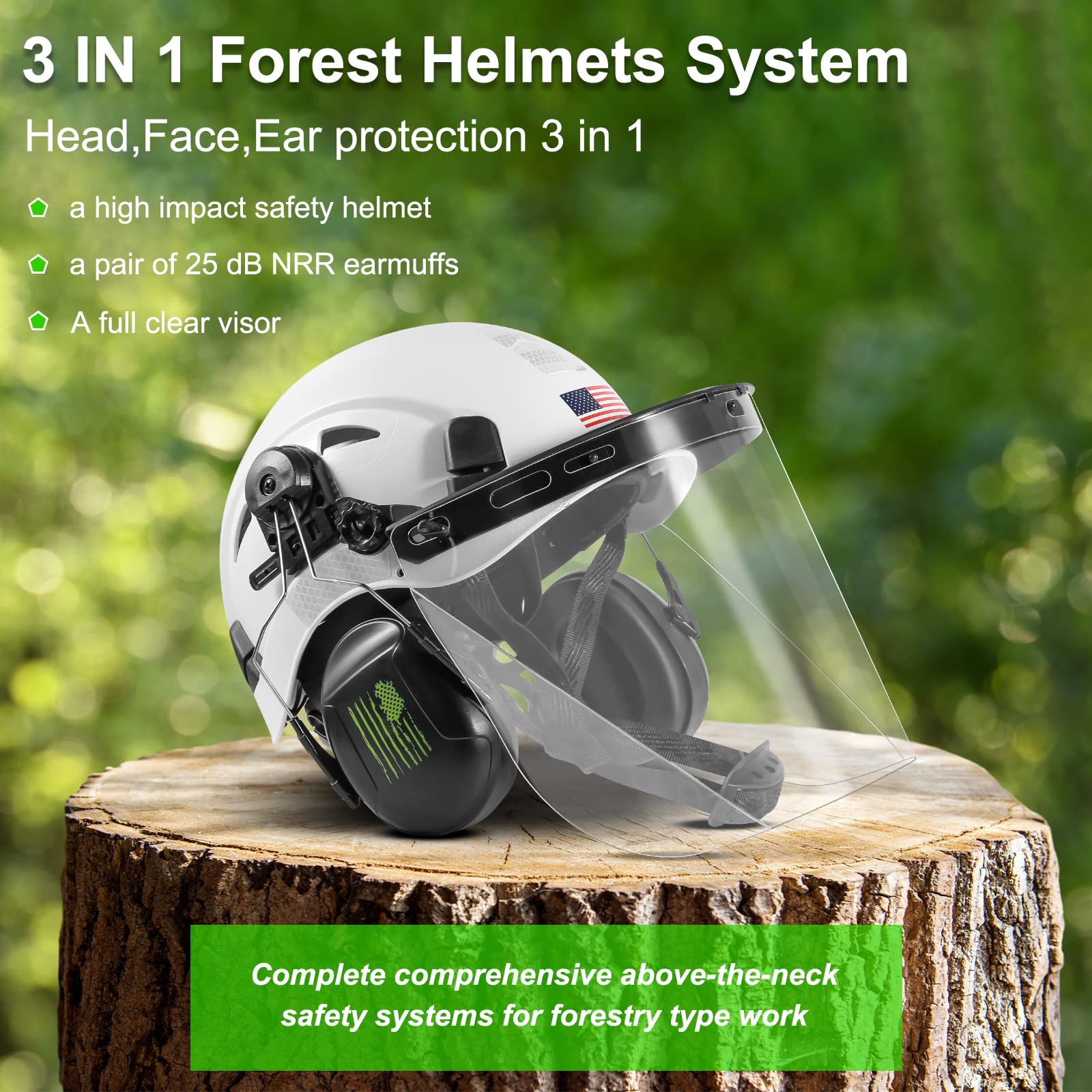 Mua Forestry Safety Helmet Chainsaw Helmet with Polycarbonate Full ...