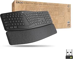 Amazon.com: Logitech Ergo K860 Split Wireless Keyboard for Business ...