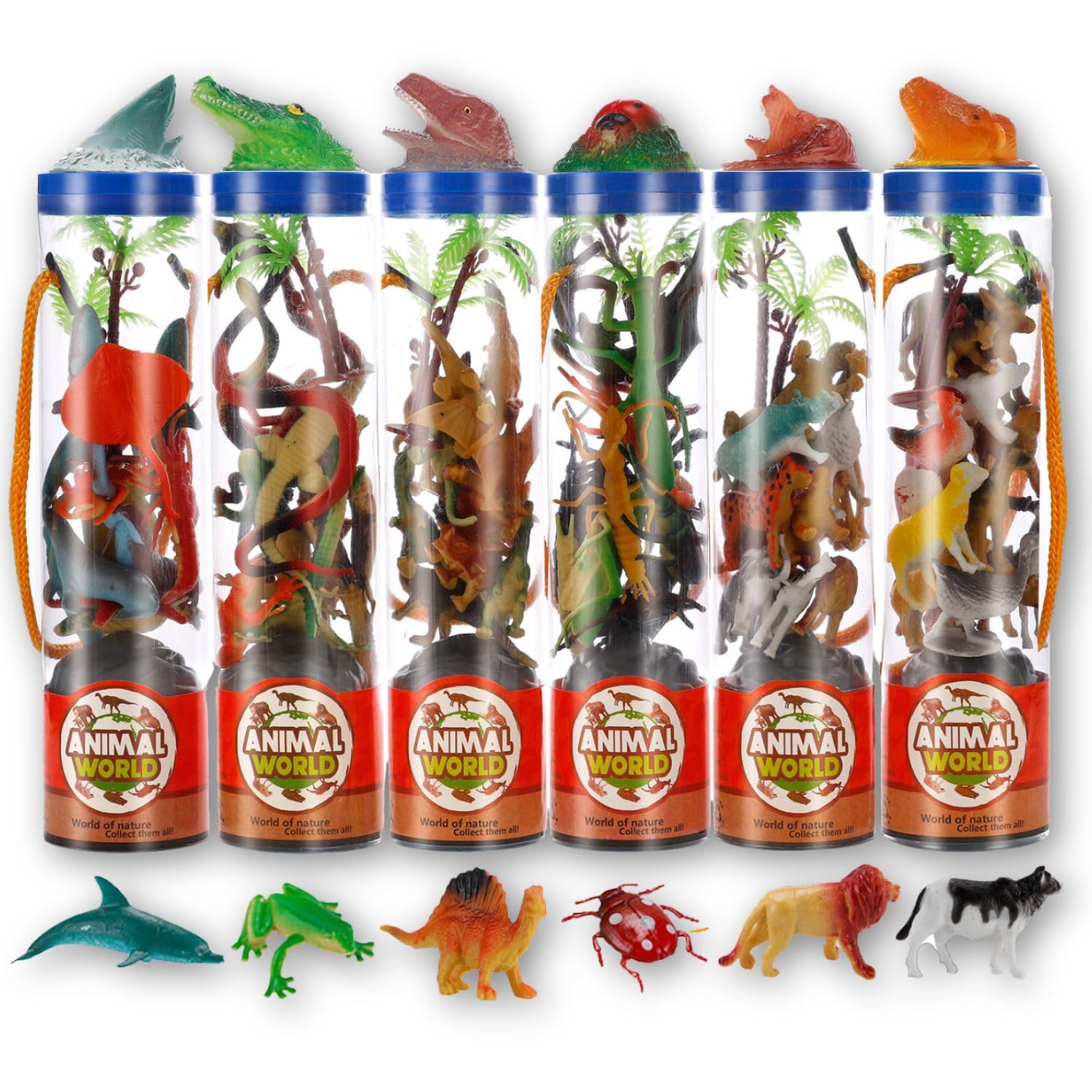 Mua 6 PACK Small Animal Figures Toys, 78 Pieces Realistic Mini Dinosaur ...