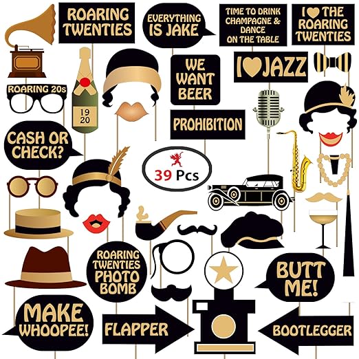 Party Propz™ Funny 80's Retro Theme Photobooth Props Set of 39 Pieces ...